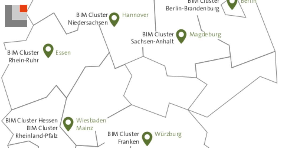 Karte der BIM-Cluster in Deutschland - baudigi.de